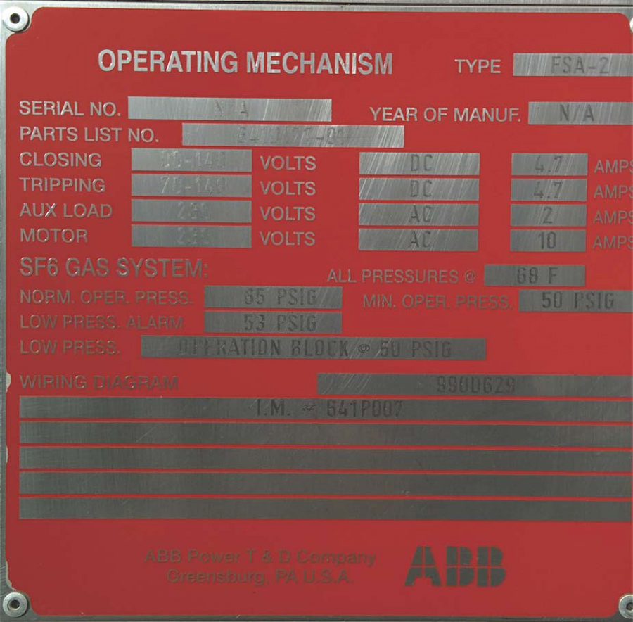 Understanding High-Voltage Circuit Breaker Nameplates - NETAWORLD JOURNAL
